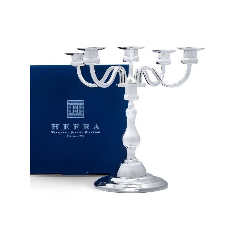 Posrebrzany świecznik pięcioramienny - HEFRA